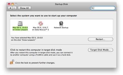 Create a bootable USB / FireWire Data Rescue 3 startup disk