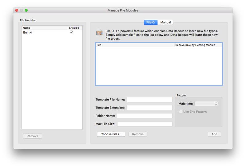 Using FileIQ for New and Updated File Types with Data Rescue